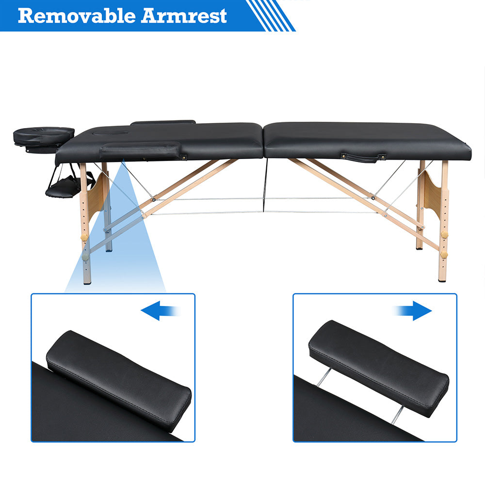 Wooden Massage Table Portable Body Sculpting Spa Table Tattoo Table Fo ...